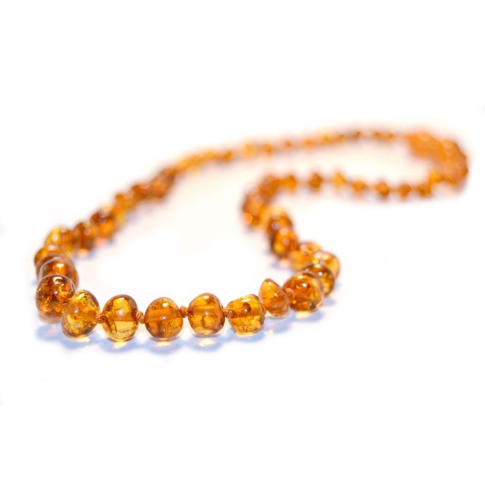 Colar de Âmbar do Báltico Cognac - Bebé - 32cm – Loja Papás & Bebés